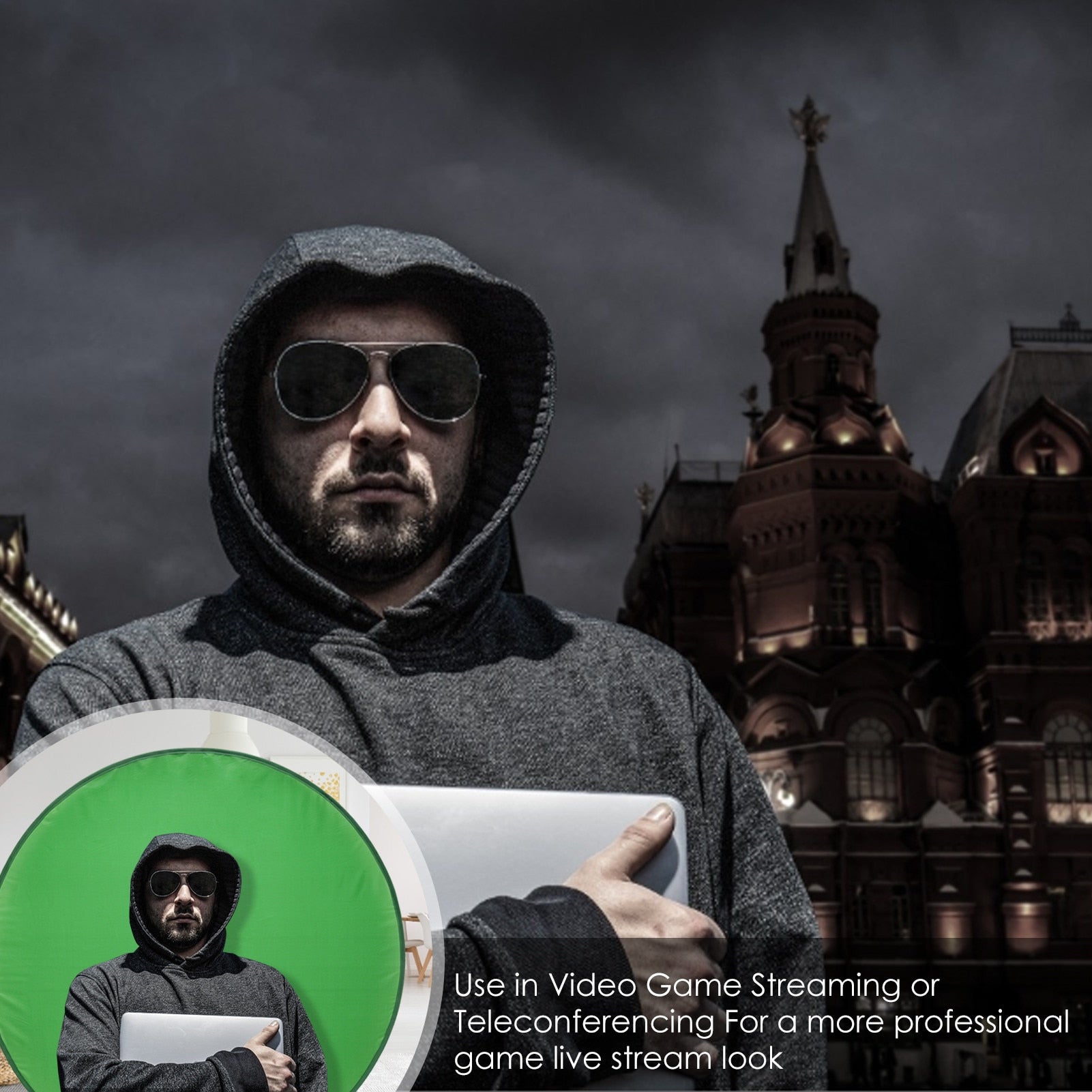 Round Green Screen Photography Backdrop